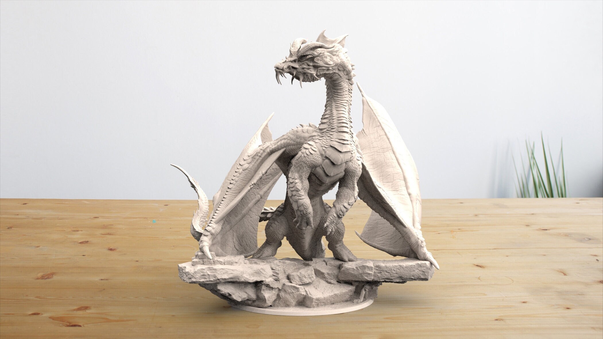 Elder Brine Dragon in Four Sizes 3D Printed Miniature in - Etsy