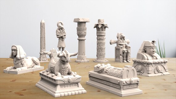 Ancient Statues 9 Model Set Terrain Prop Echoes of Life - Etsy