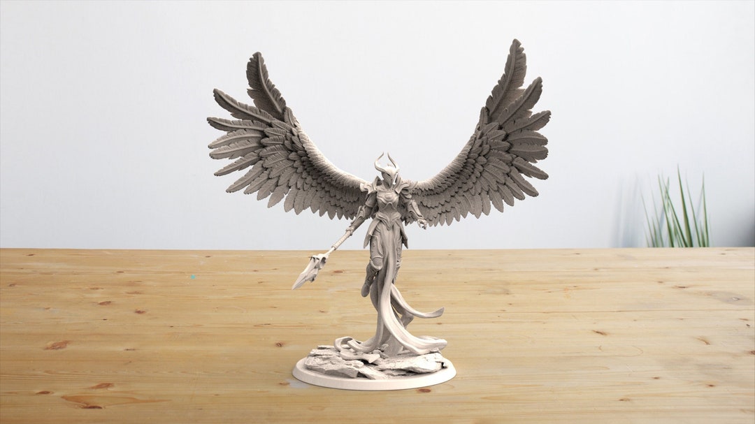 Angelic Warrior in Four Sizes - 3D Printed Miniature in Four Sizes for ...