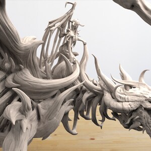 Mounted Undead Dragon in Four Sizes - 3D Printed Miniature in Four ...