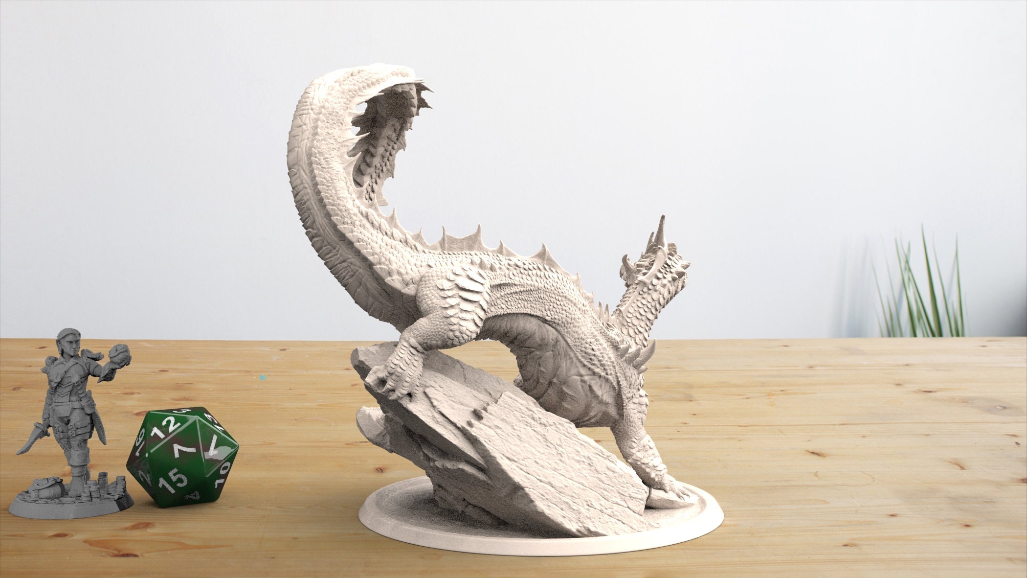 Brine Drake wingless Dragon in Four Sizes 3D Printed - Etsy