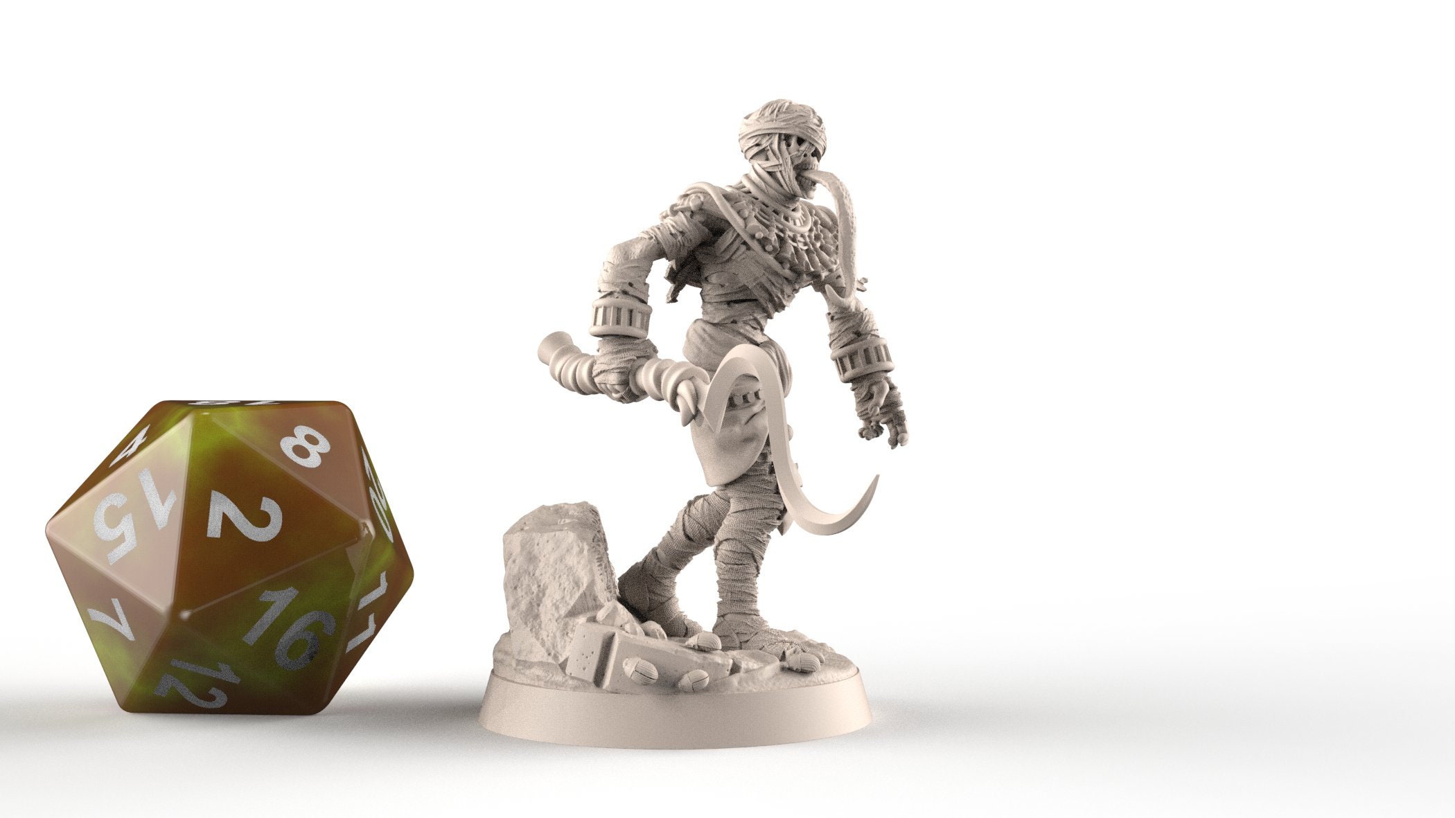 Mummy Pose 1 3D Printed Model for D&D and Other Rpg's - Etsy