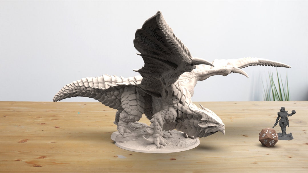 Elder Copper Dragon in Four Sizes - 3D Printed Miniature in Four Sizes ...