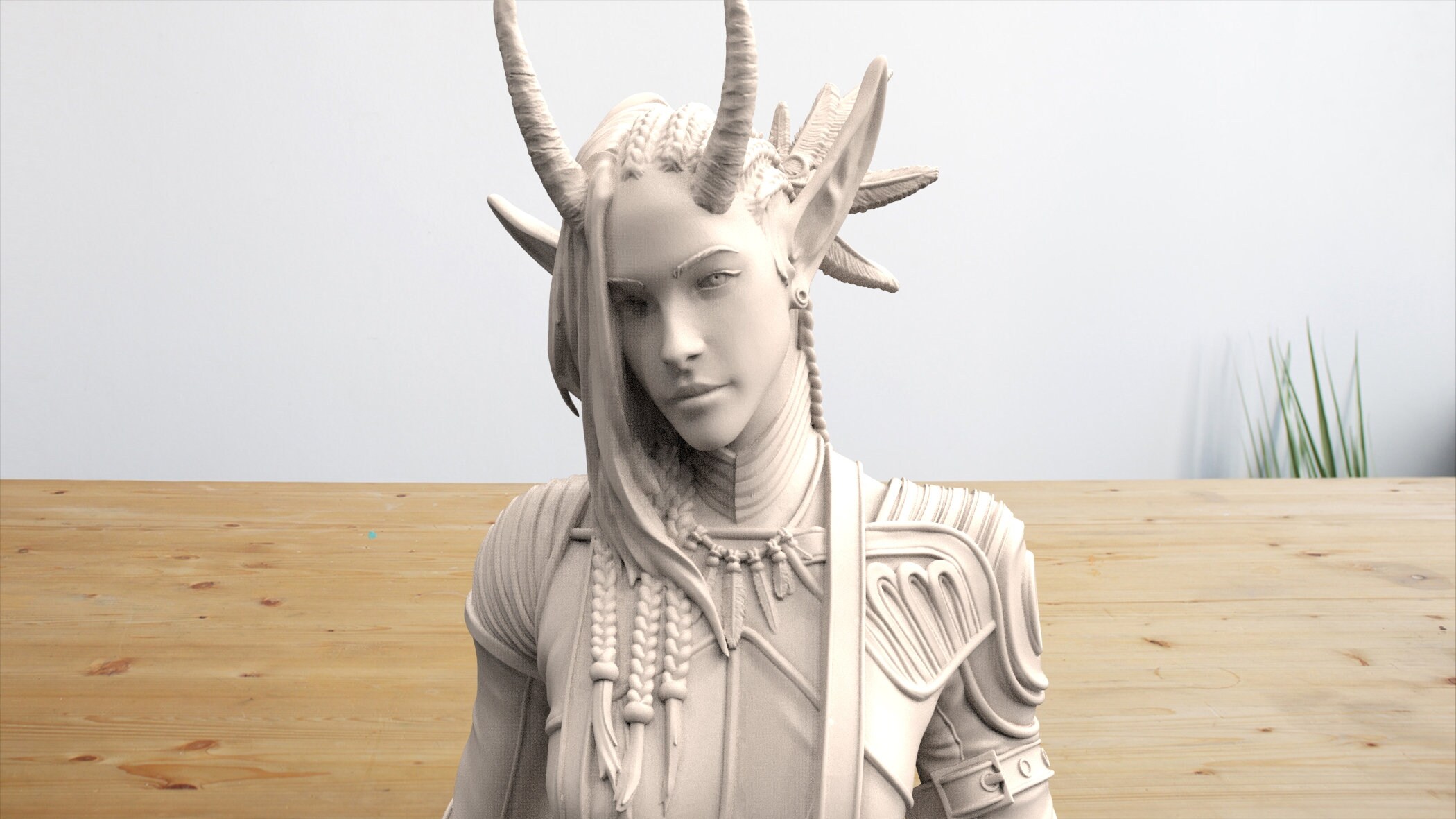 Mouna 32mm or 75mm Tiefling Fighter or Rogue Resin Art - Etsy