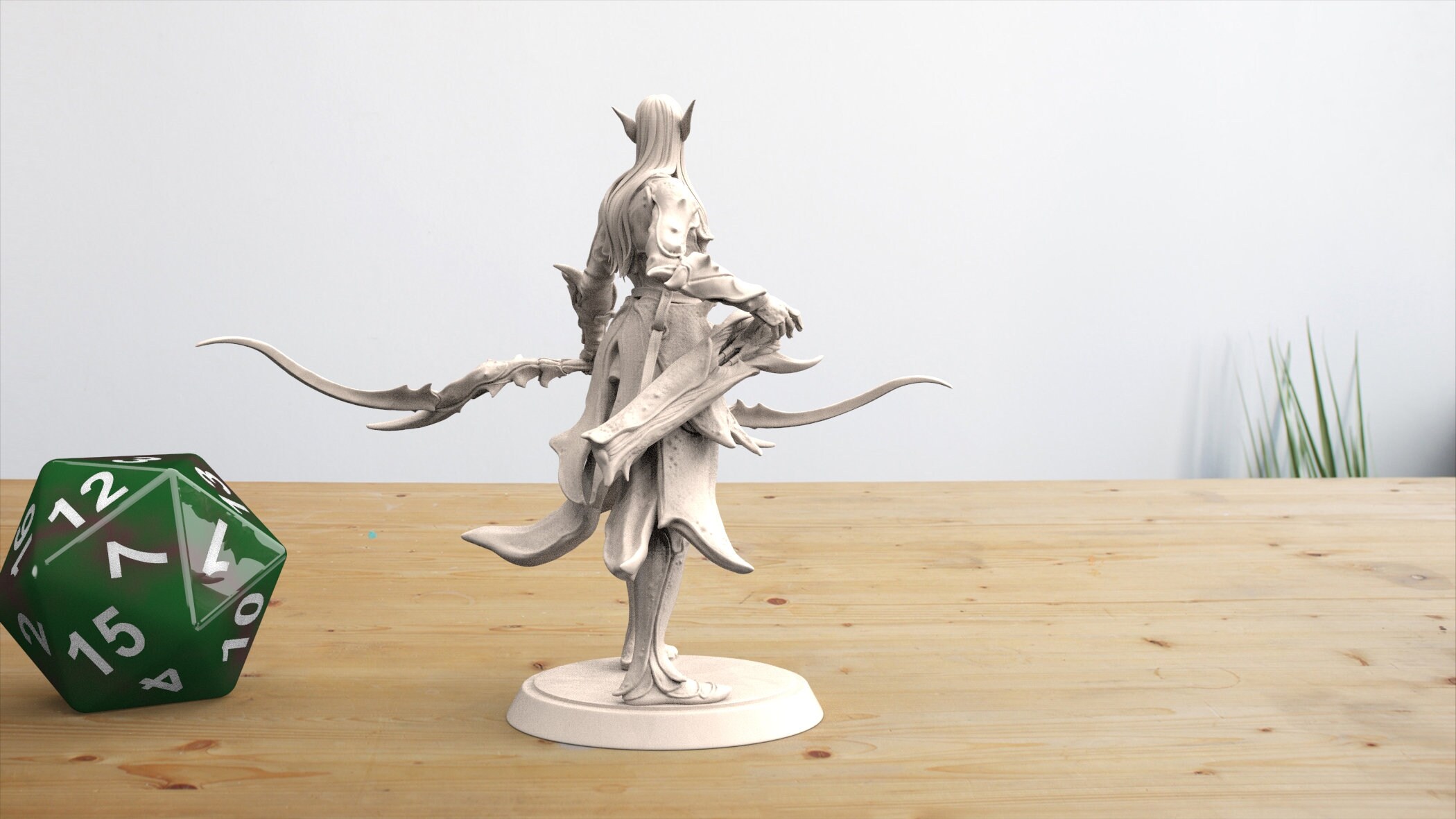 Elf Warrior With Bow Idle Pose 3D Printed Miniature in - Etsy