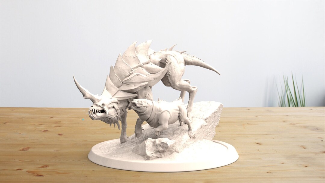 3D Printed Infernum Dog Mother Miniature for D&D, Pathfinder and Other ...