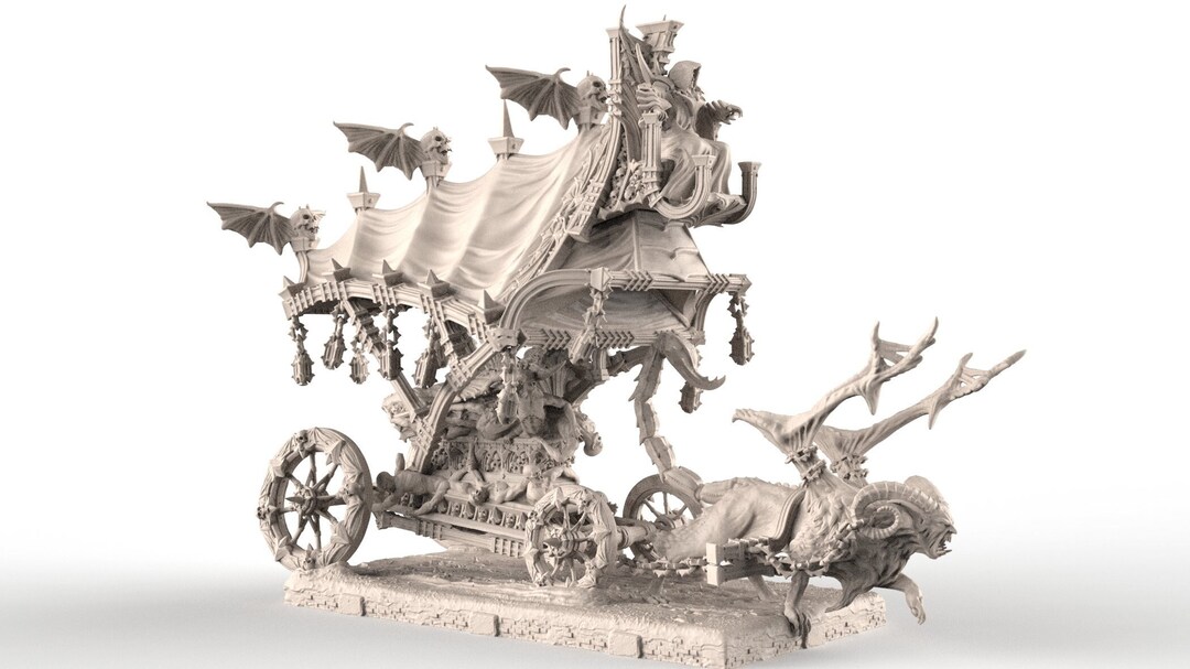 Blood Mobile - Vampire Hearse - 3D Resin-printed for D&D, Pathfinder ...