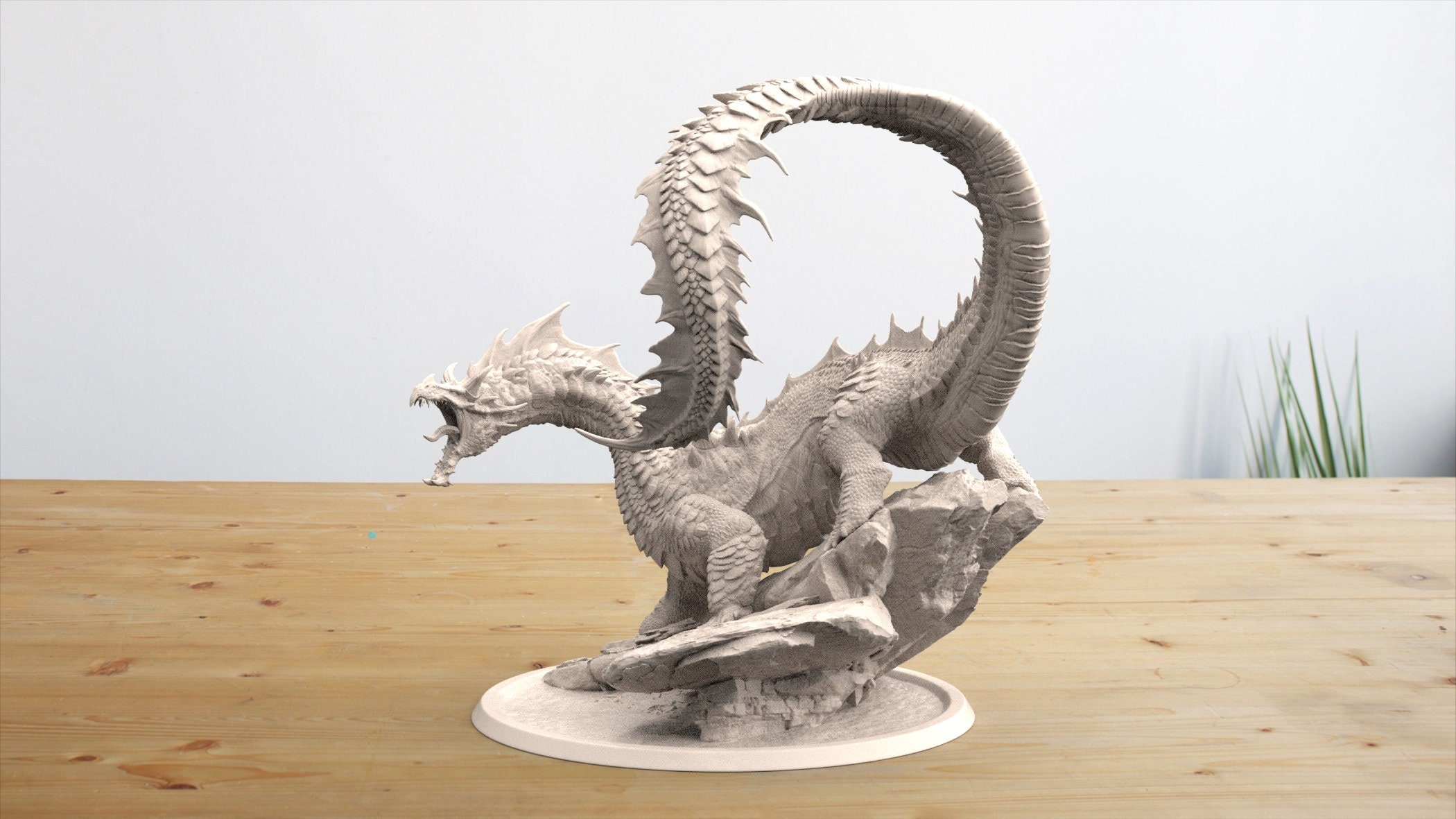 Brine Drake wingless Dragon in Four Sizes 3D Printed - Etsy