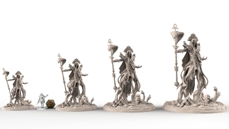 Undead God King 3D Printed in Four Sizes for D&D and Other - Etsy