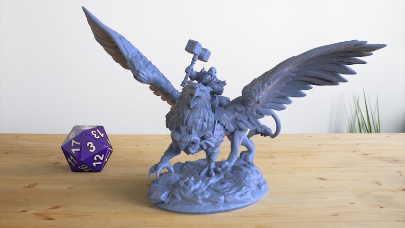 Dwarf Griffon Rider A Dwarf Fighter Mounted on a Griffon - Etsy