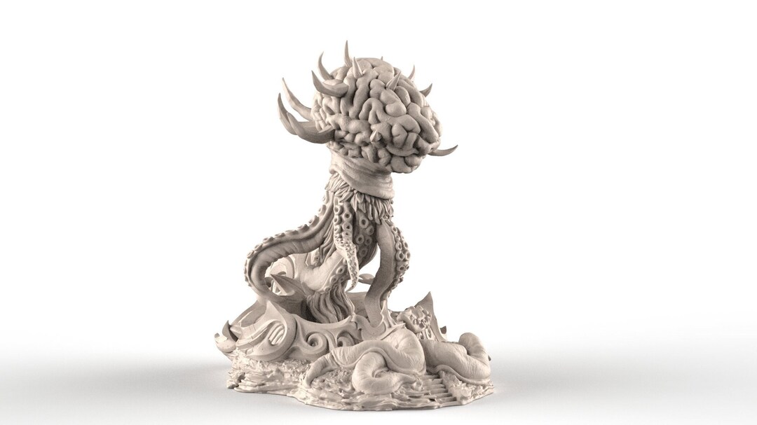Elder Brain Illithid Mind Flayer Boss 3D Printed Miniature for D&D and ...