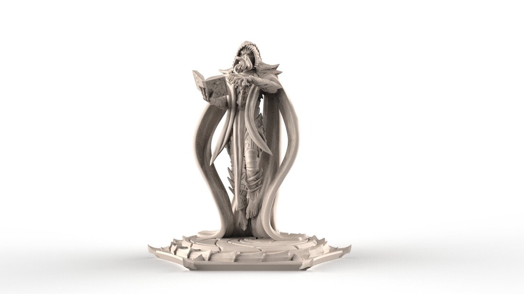 Encephalid Mind Flayer 3 Illithid Wizard With Tome 3D Printed Miniature ...