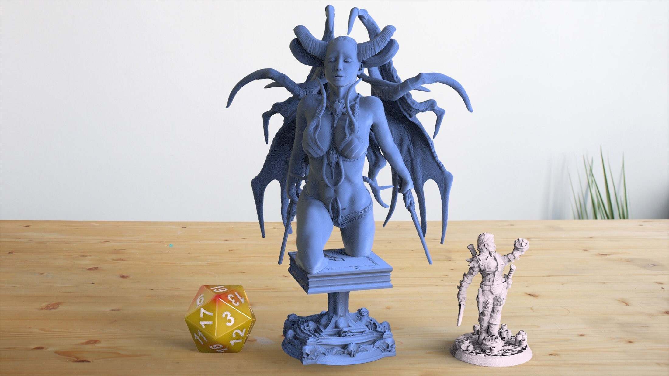 Demon Abere Bust Resin Art Print in Four Sizes - Etsy