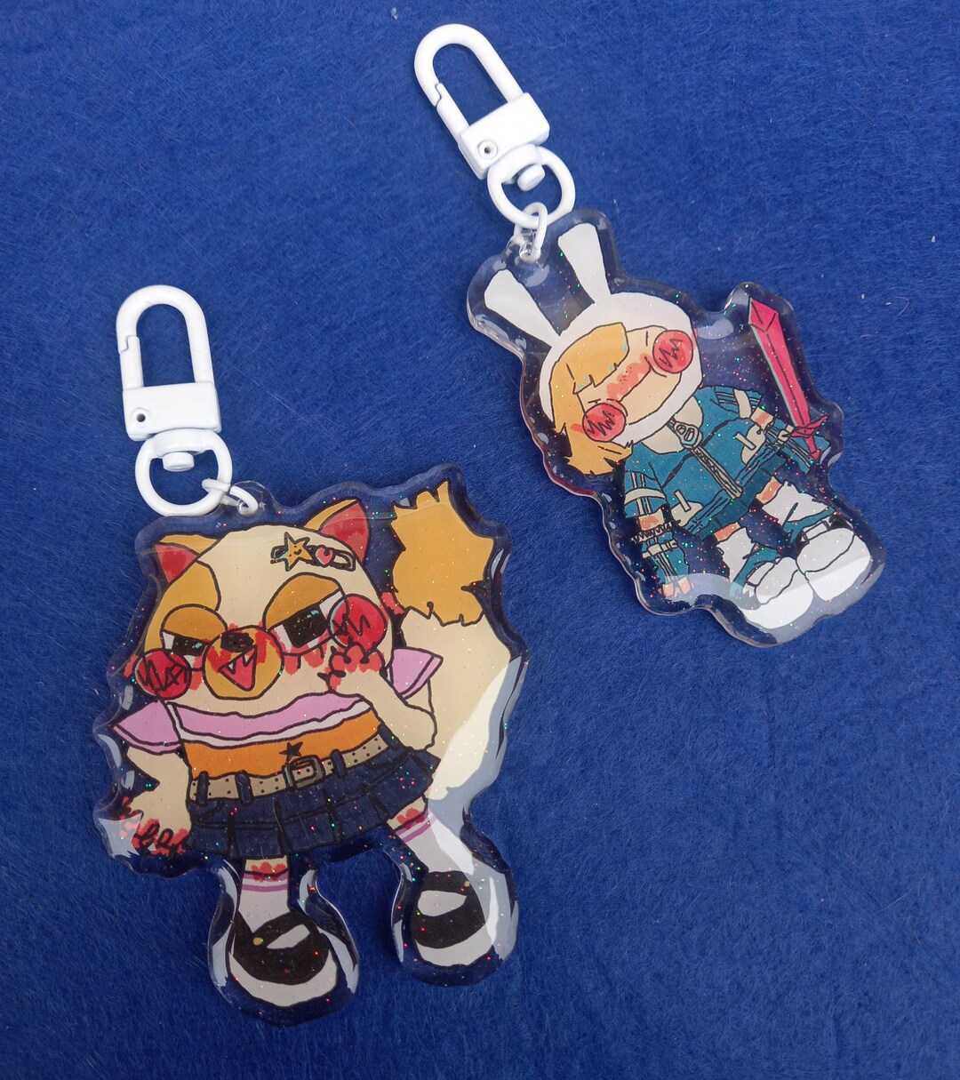 Fionna and Cake Time Keycharms Adventure keychains Time Finn Jake cute ...