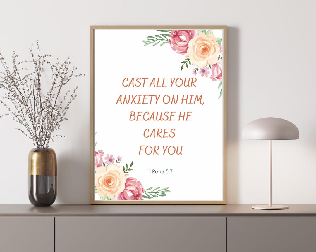 Bible Verse Wall Art Print, Inspirational Scripture Quote Art, 1 Peter ...
