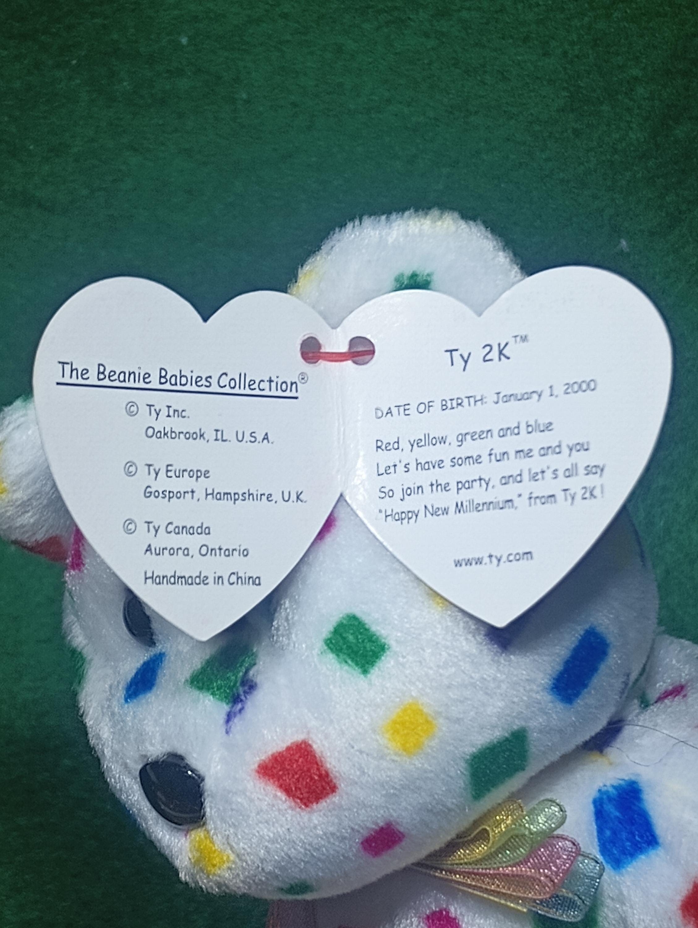 Ty 2K Beanie Baby - Mint Condition - Hologram Tush Tag - Rare Confetti ...