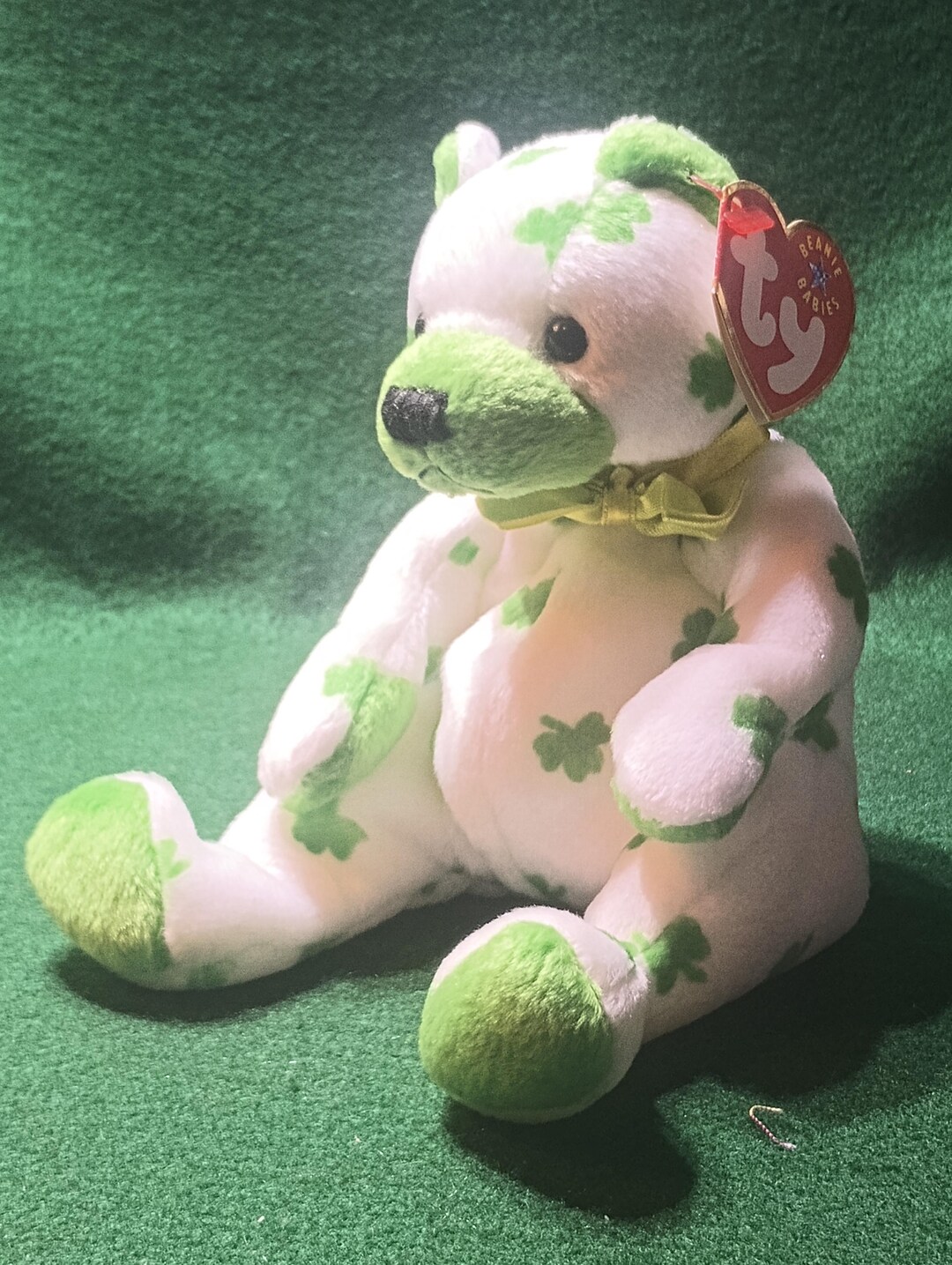 Clover Ty Beanie Baby: Mint Vintage Bear With Errors (2001) - Etsy