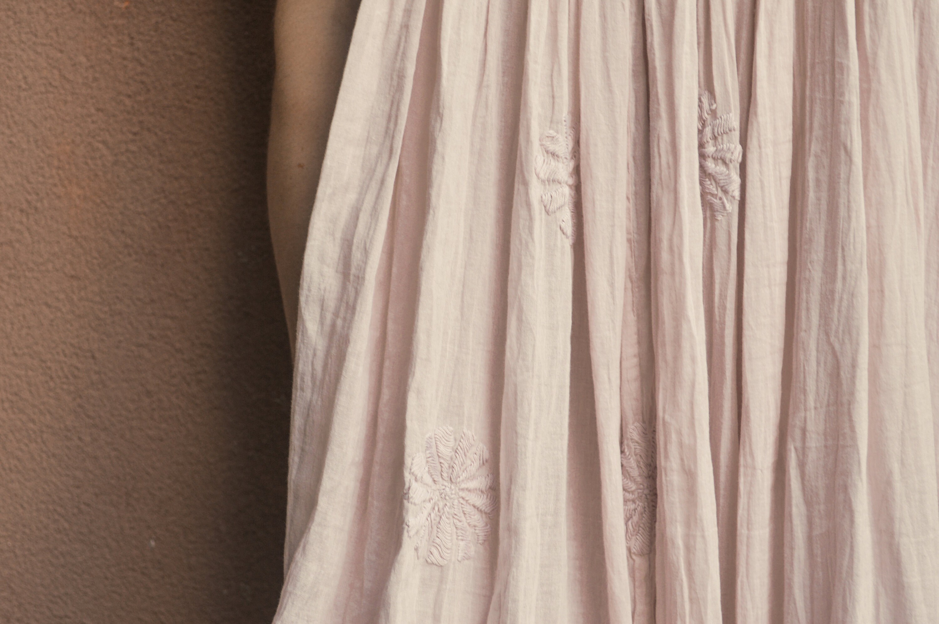 Flowy Cotton Hand Embroidered Beach Dress Pink Sand - Etsy