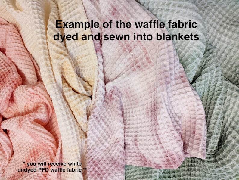 WHITE PFD Cotton Waffle Fabric ( Cut to Size 50 X 72"- Unsewn Edges) - Etsy