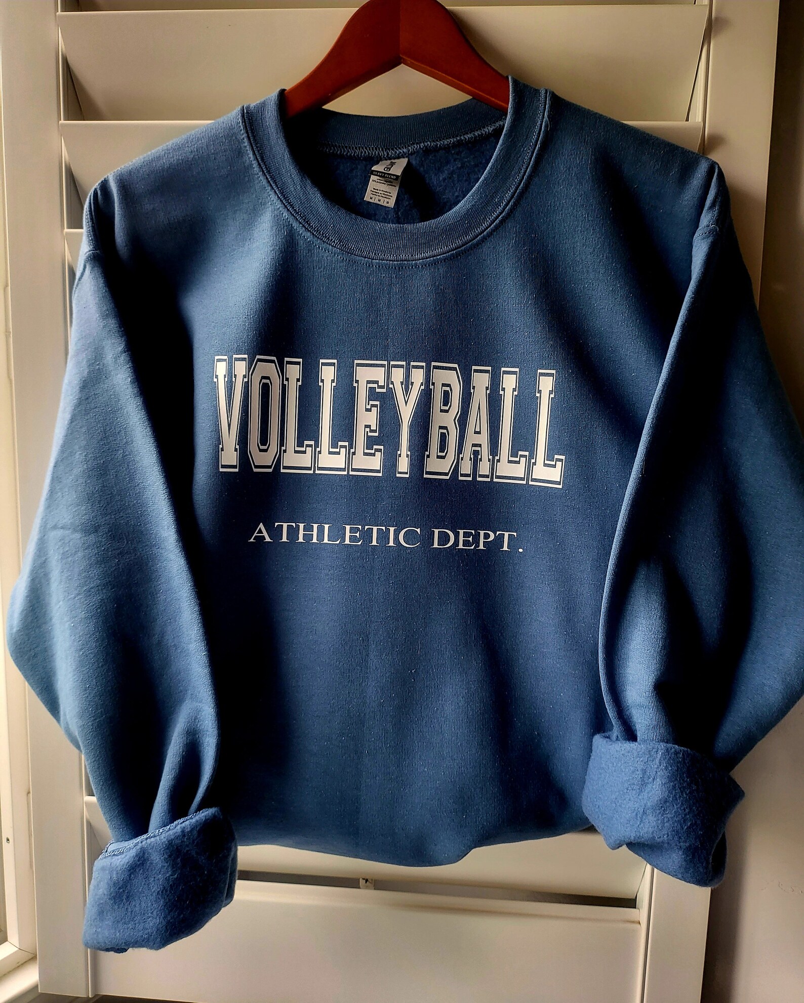 Varsity Letter Athletic Dept Volleyball Sweatshirt, Game Day Apparel ...