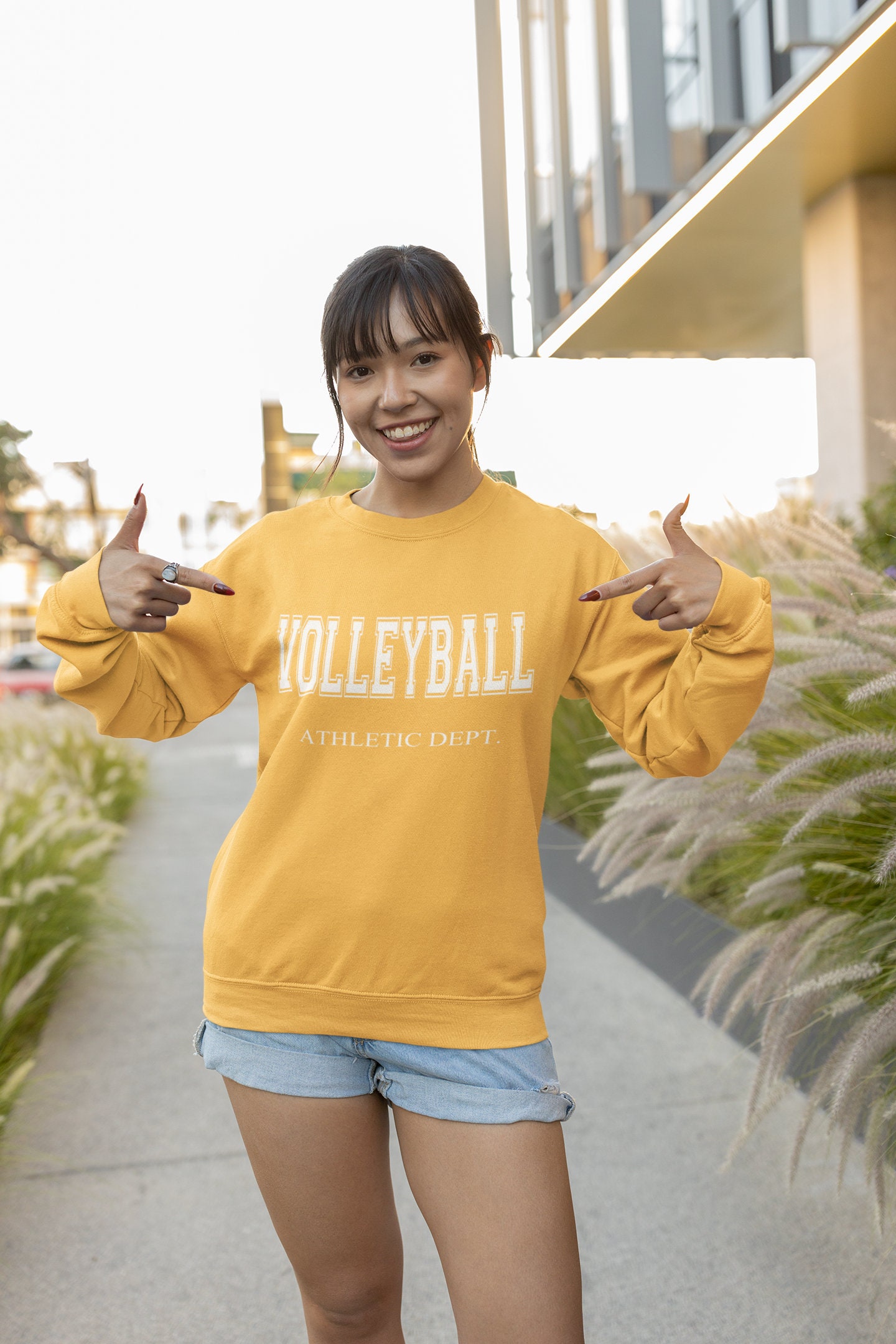 Varsity Letter Athletic Dept Volleyball Sweatshirt, Game Day Apparel ...