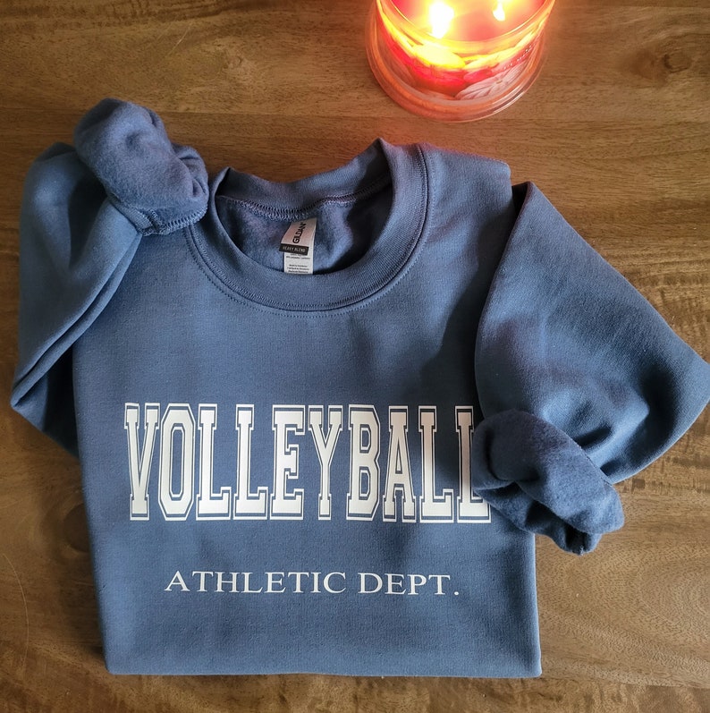 Varsity Letter Athletic Dept Volleyball Sweatshirt, Game Day Apparel ...