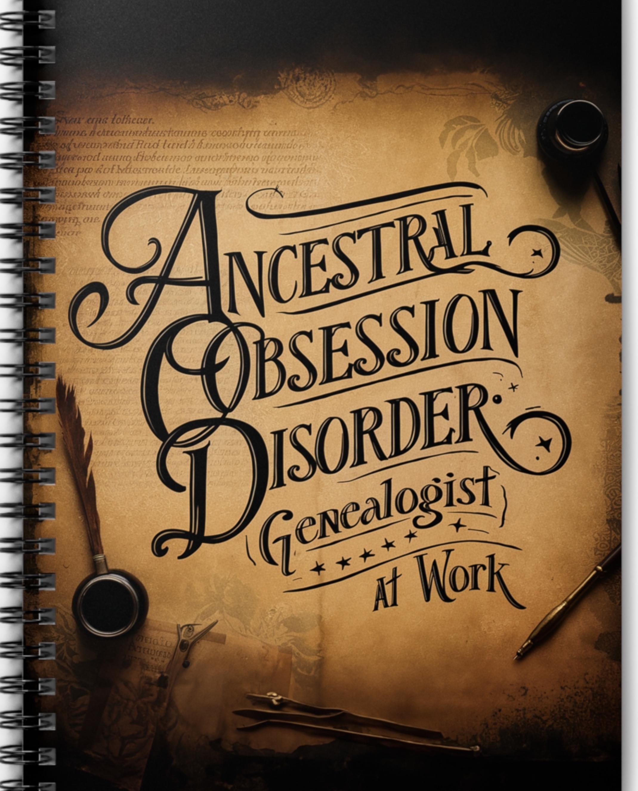 Genealogist at Work Spiral Notebook - Rule Line Notebook, Gift for ...