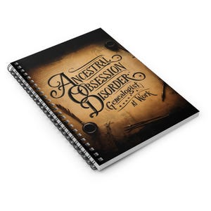 Genealogist at Work Spiral Notebook - Rule Line Notebook, Gift for ...