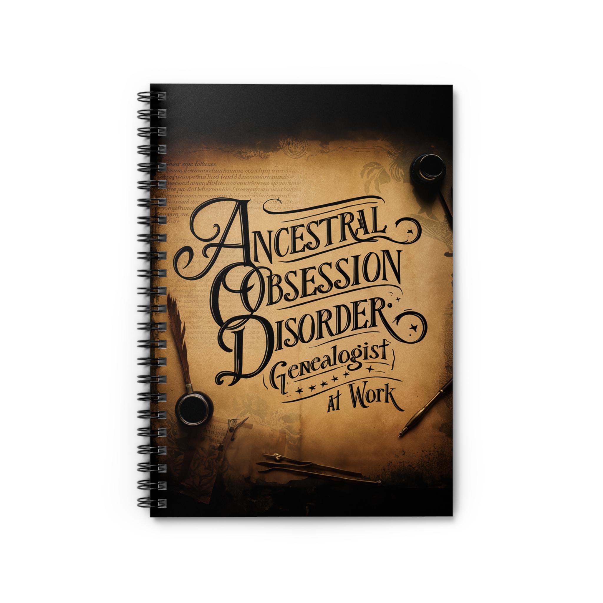 Genealogist at Work Spiral Notebook - Rule Line Notebook, Great Gift ...