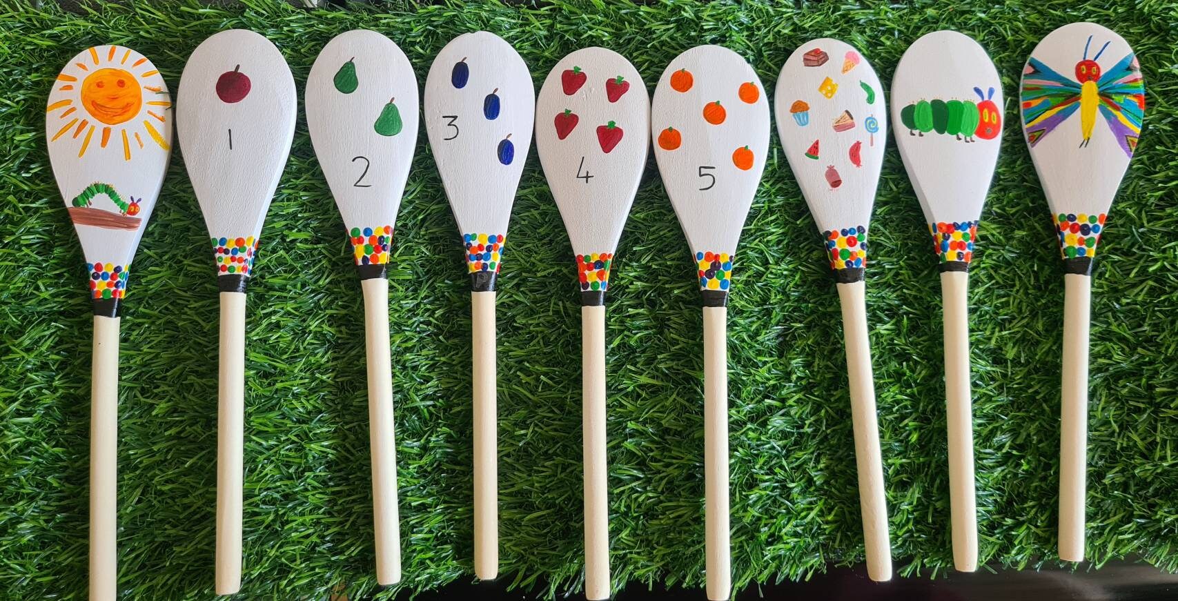 The Very Hungry Caterpillar Story Spoons - Etsy