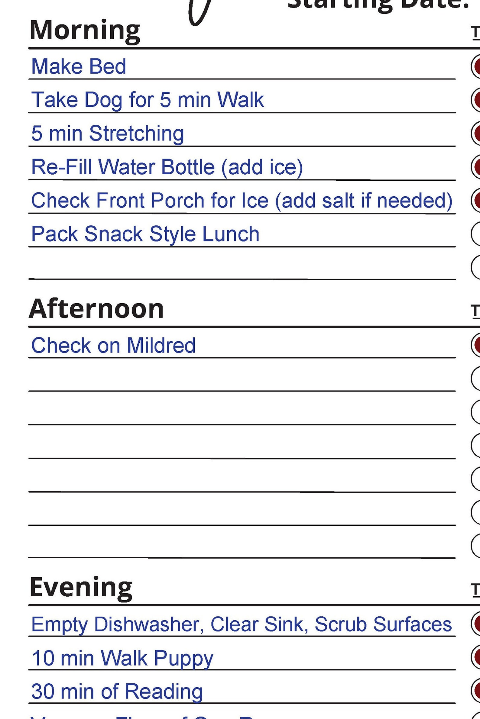 Daily Routine Log PLUS PDF Form | Daily Routine Tracker Fillable ...