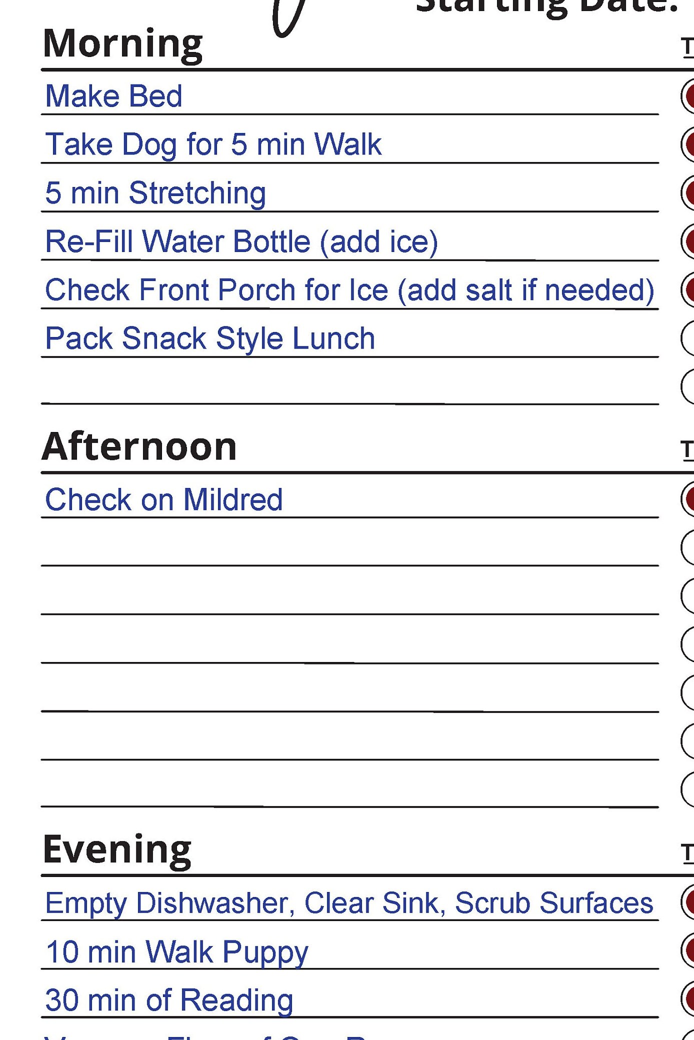 Daily Routine Log PLUS PDF Form | Daily Routine Tracker Fillable ...