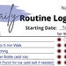 Daily Routine Log PLUS PDF Form | Daily Routine Tracker Fillable ...