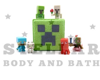 Minebomb Minecraft Bath Bomb With Surprise Toy Inside - Etsy