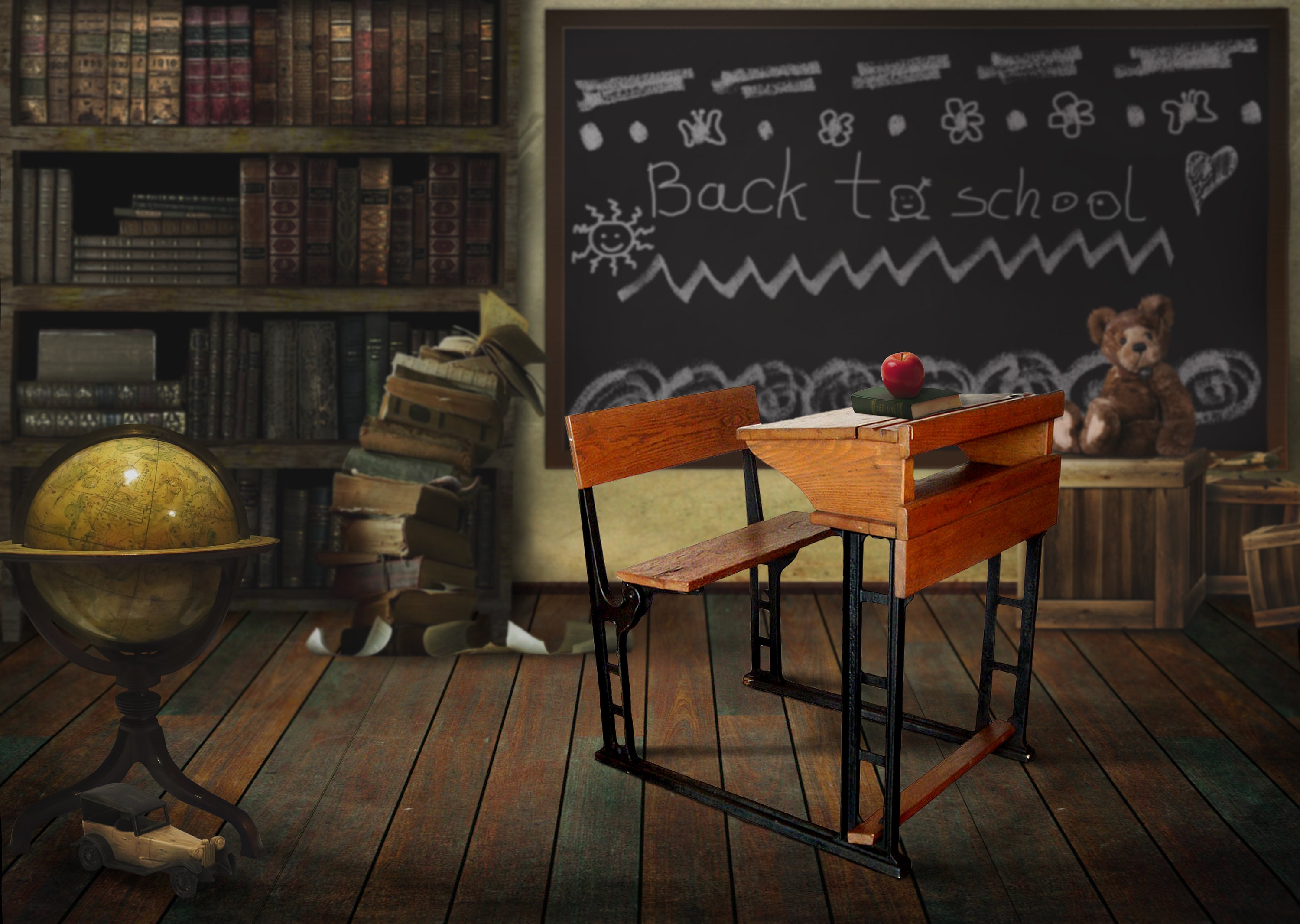 Back to School Digital Backdrop - Etsy