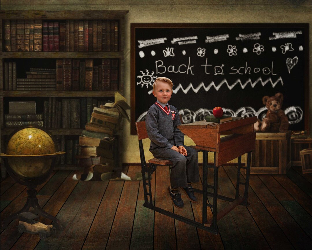 Back to School Digital Backdrop - Etsy