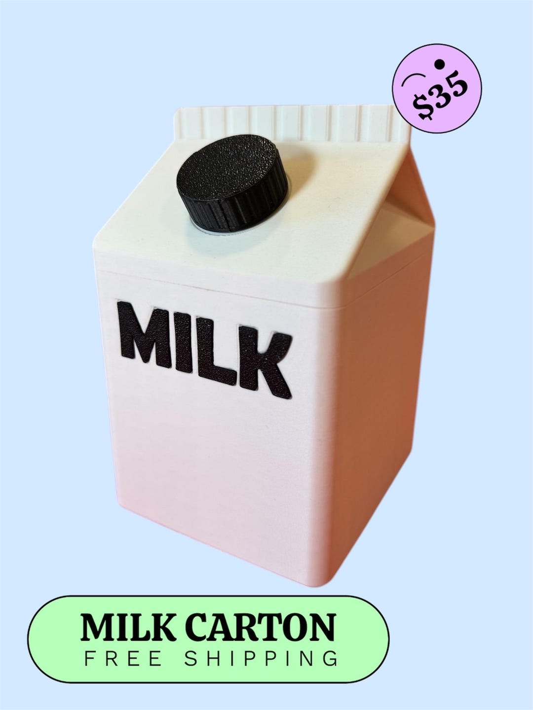 Moooooo Got Milk Milk Carton Deck Box for 100 Sleeved Cards - Etsy