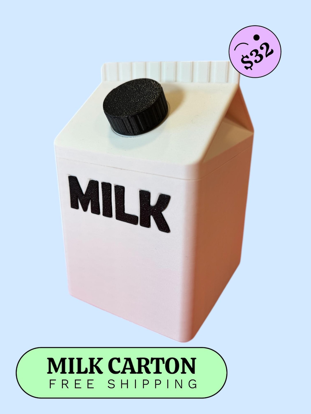 Milk Carton Cow Deck Box for Magic the Gathering MTG EDH Commander ...
