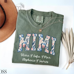 Comfort Colors Mimi Shirt Personalized Mimi Shirt Floral Mimi Shirt ...