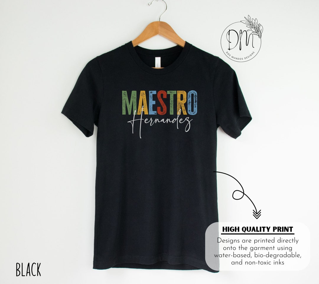 Maestro Shirt, Personalized Maestro Shirt, Spanish Teacher T-shirt ...