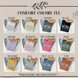 Comfort Colors Mimi Shirt Personalized Mimi Shirt Floral Mimi Shirt ...