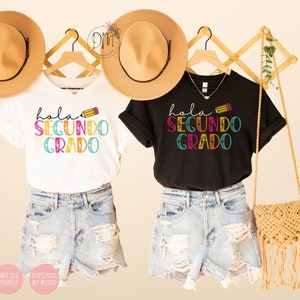 Hola Segundo Grado Shirt, Maestra Shirt, Floral Segundo Grado Tee ...