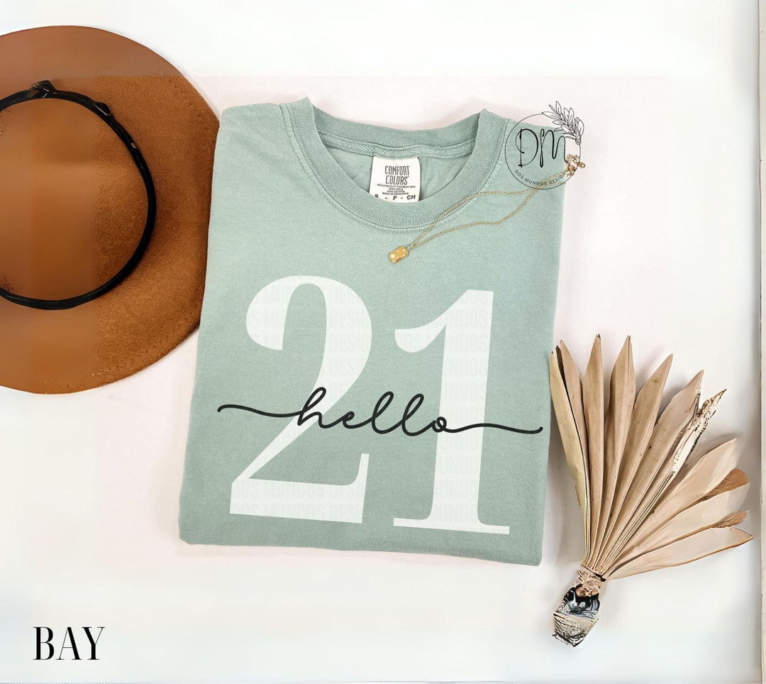 21st Birthday Shirt, Hello 21 Shirt, Hello Twenty One Shirt, Comfort ...