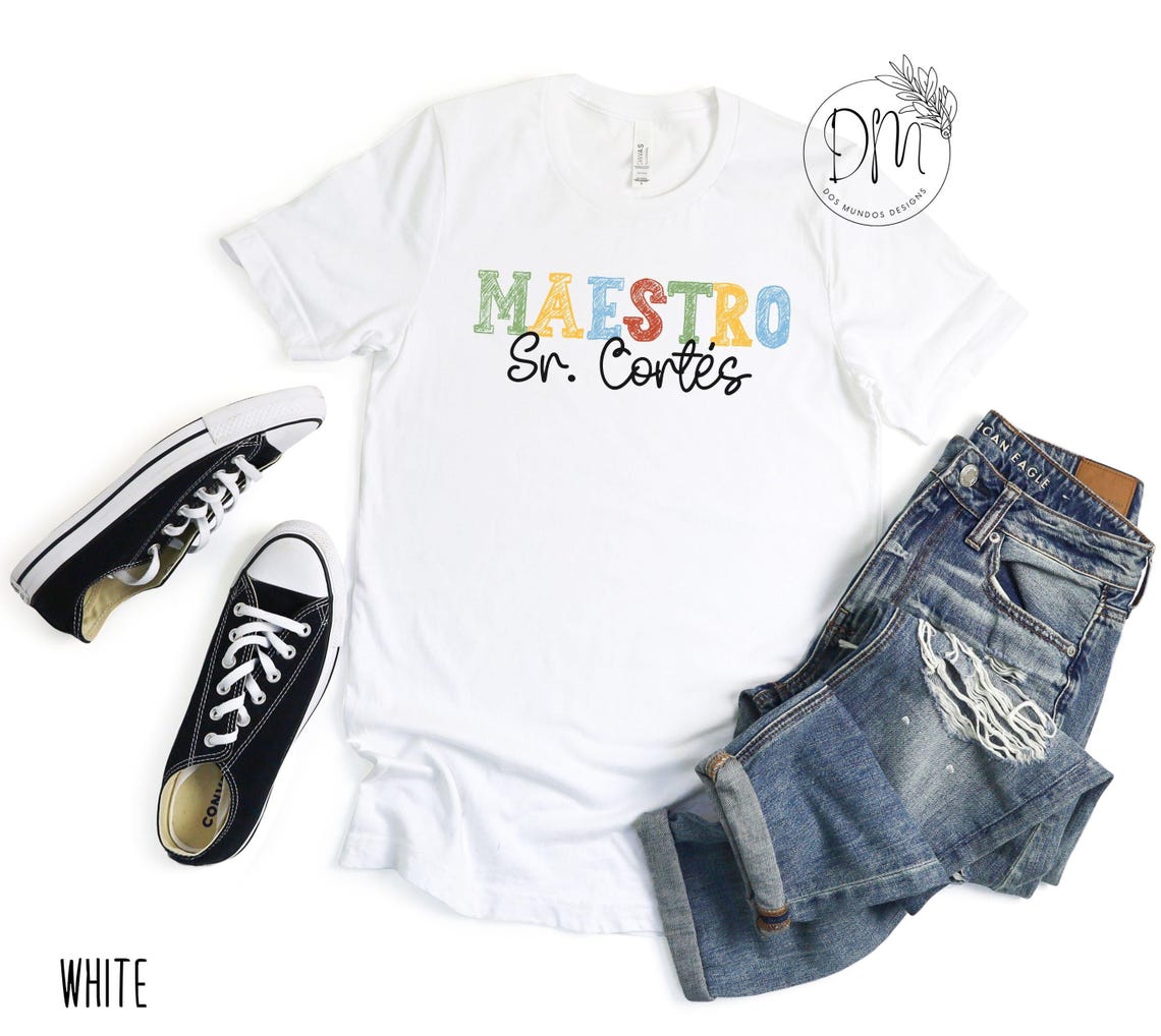 Custom Maestro Shirt, Personalized Maestro Shirt, Spanish Teacher T ...