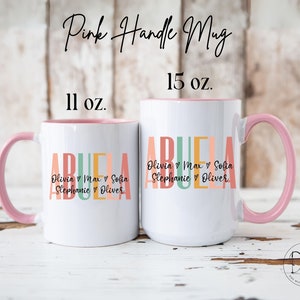 Abuela Mug With Grandkids Names Mug for Abuela Mug Personalized Abuela ...