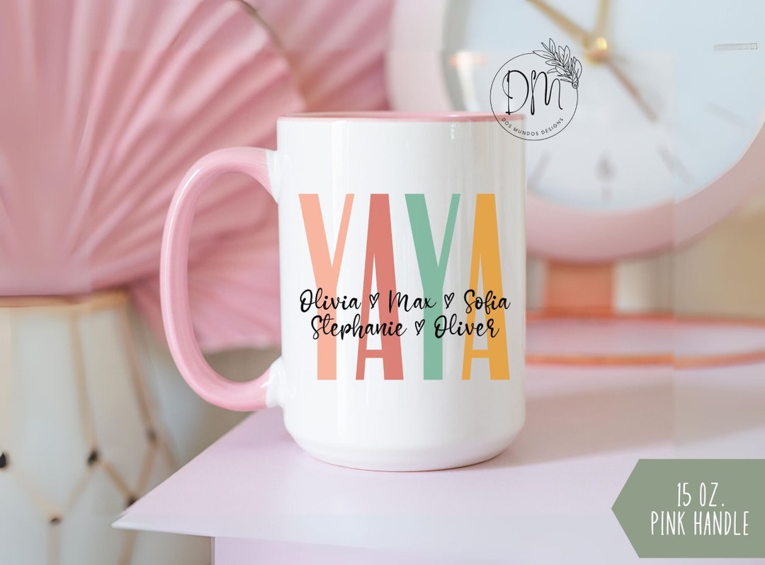 Yaya Mug With Grandkids Names Mug for Yaya Personalized Yaya Coffee Mug ...