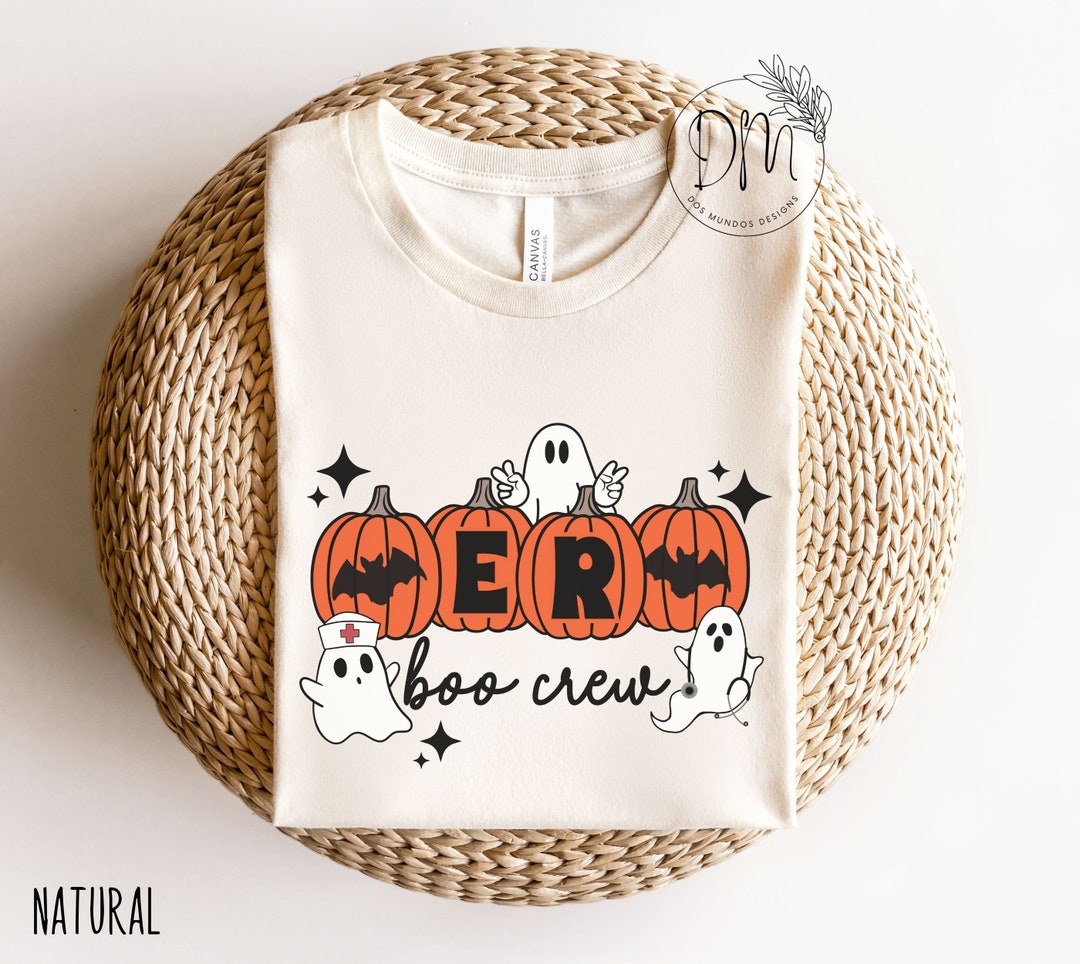 ER Halloween Shirt, Halloween ER Boo Crew, Emergency Room Nurse ...