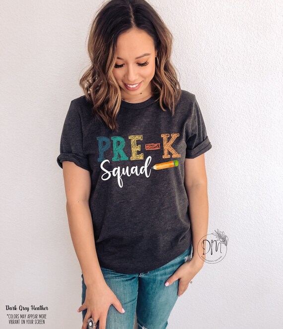 Pre-k Squad Shirt Pre-k Crew Pre-k Team Pre-k Teacher - Etsy