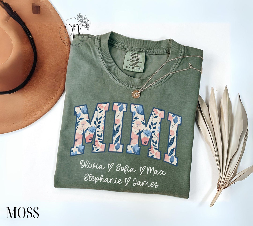 Comfort Colors Mimi Shirt Personalized Mimi Shirt Floral Mimi Shirt ...