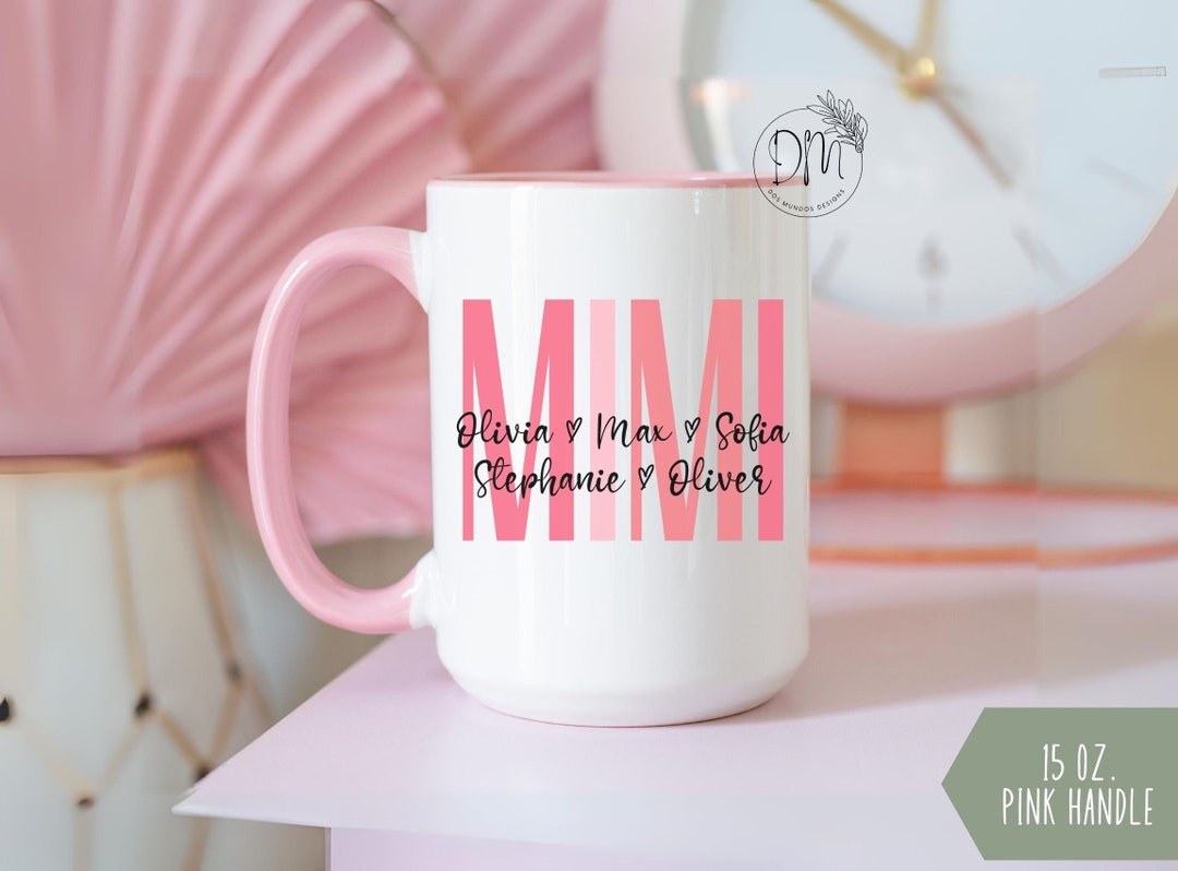 Mimi Mug With Grandkids Names Mug for Mimi Personalized Mimi Coffee Mug ...